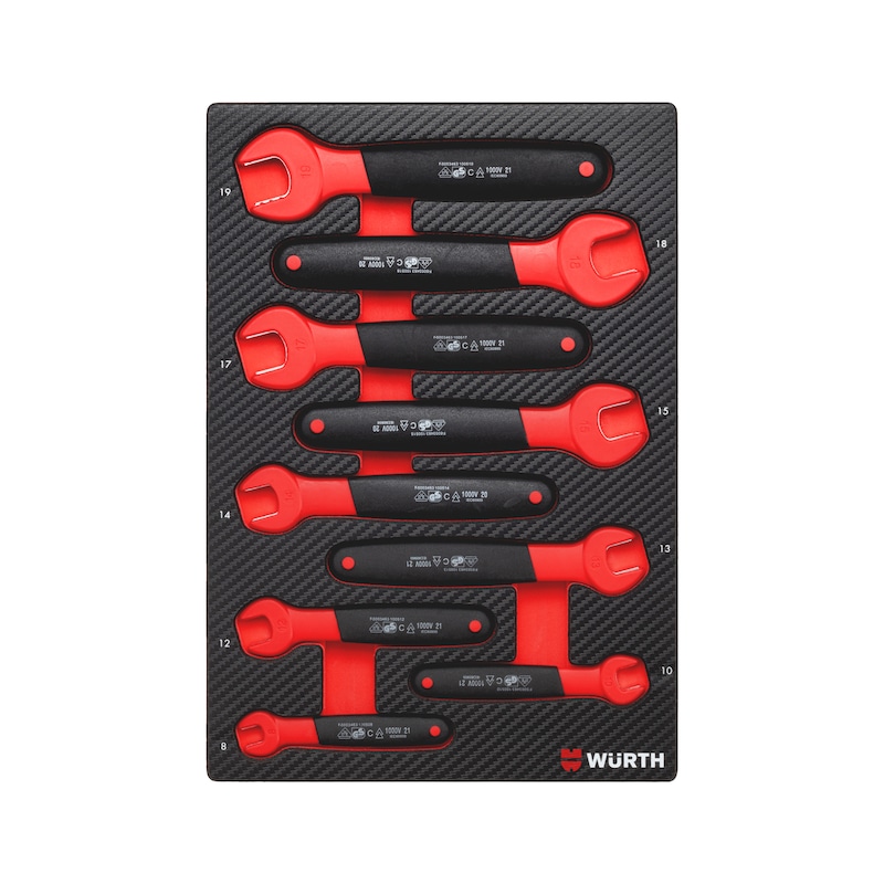 Buy Single open-end wrench set VDE 4.4.1 9 pcs online