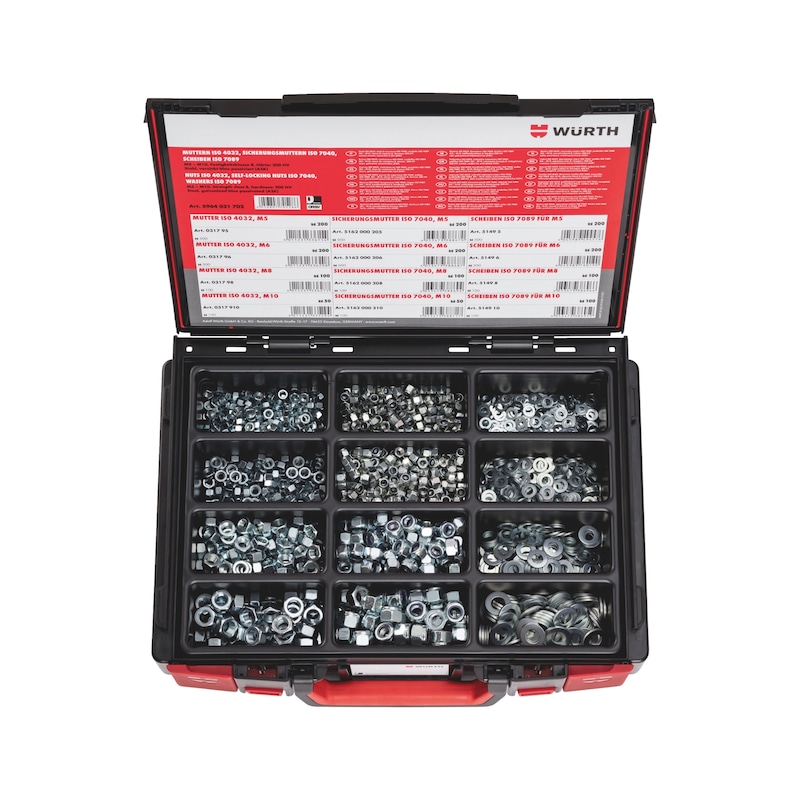 Set dadi ISO 4032/7040/7089 acciaio zincato 8/200HV - Würth Italia