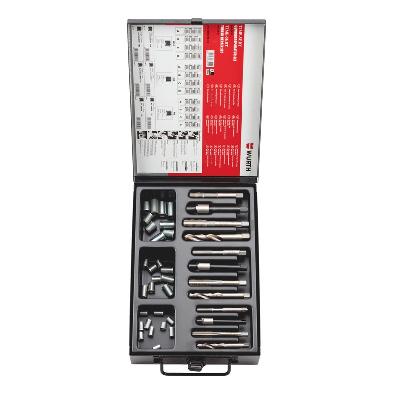 Kit per riparazione di filetti 42 pezzi | Würth