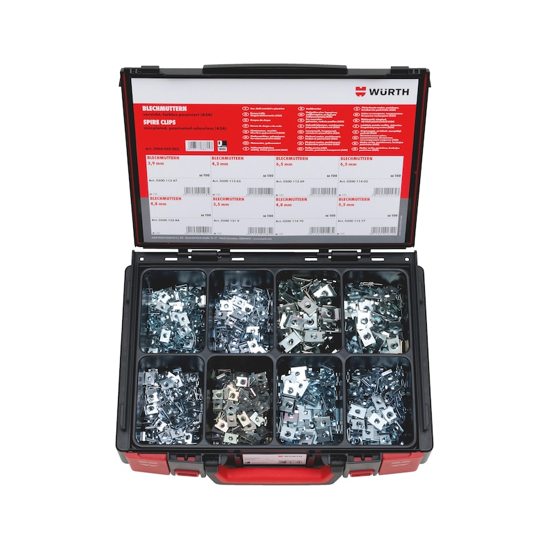 Blechmutter Stahl farblos verzinkt 800-tlg. Sysko online kaufen | Würth AG