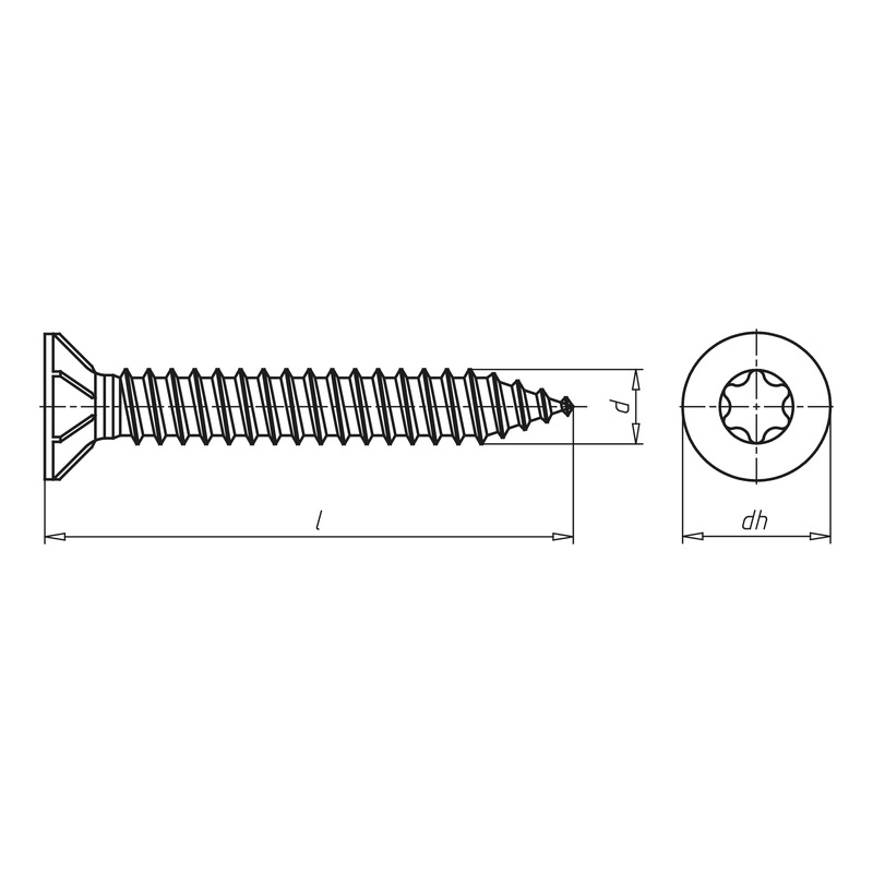 Vis Amo III pour fenêtres - type 1 acier zingué AW 30 | WURTH