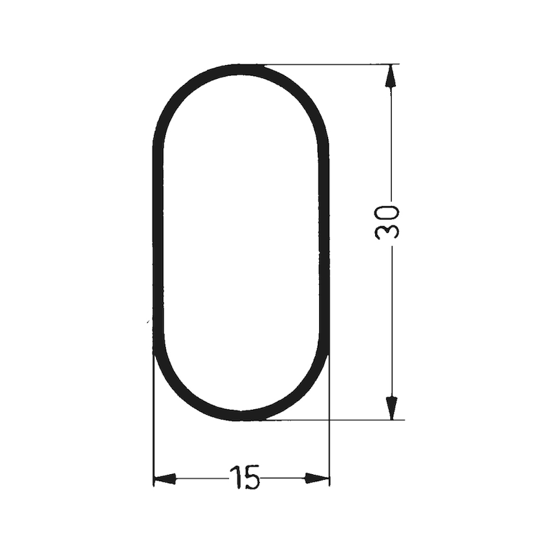 Buy Wardrobe rail oval online
