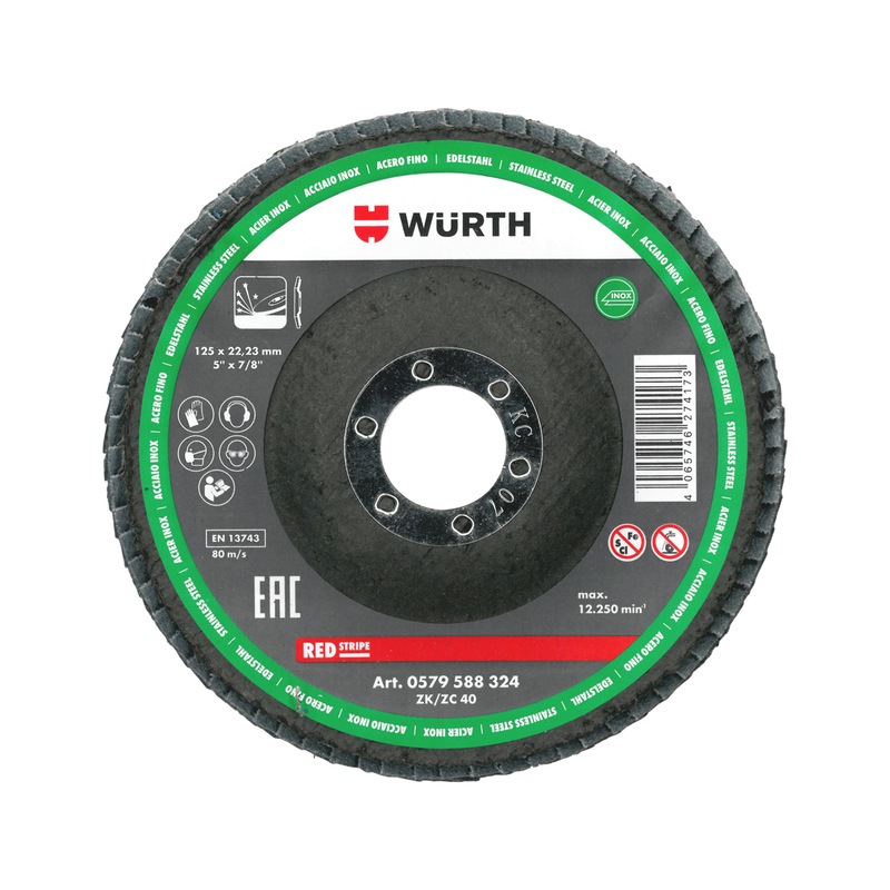 Buy Lamella flap disc zirconium REDSTRIPE online