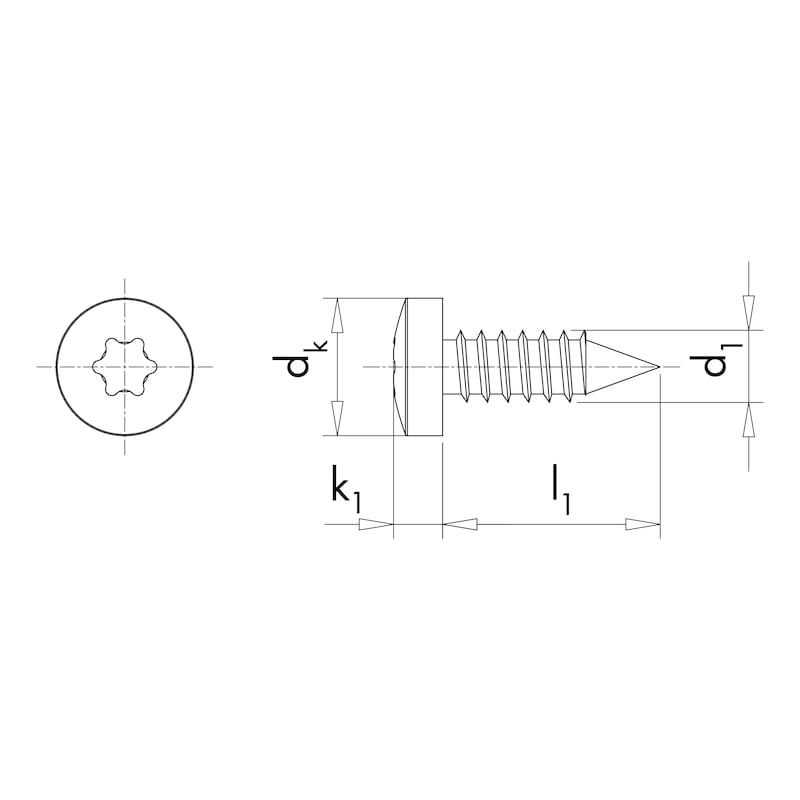 Buy ISO 14585 stainless steel A2 TX pan head C online