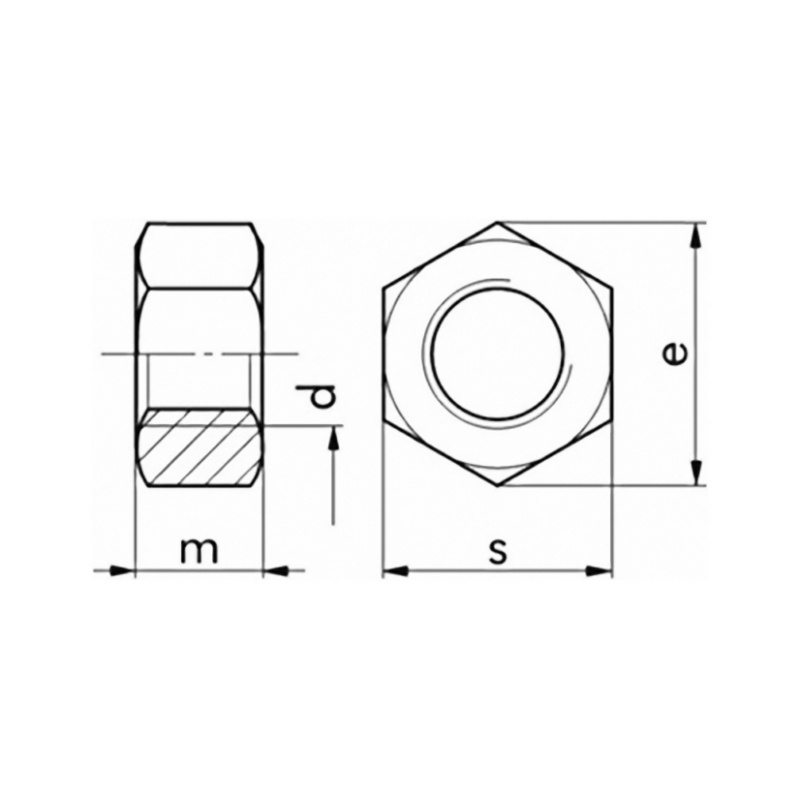 Buy Hexagon nut DIN 934 strength class 8, zinc plated online