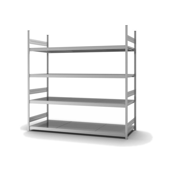 HOFE large-compartment rack basic bay 2,500x800 mm, 4 zp. steel shelves