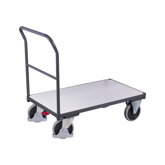 VARIOFIT Platform trolley with push handle, ESD