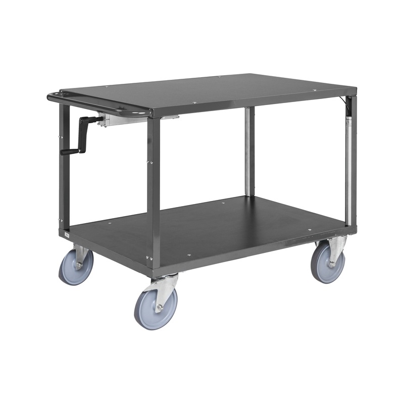 Heavy-duty table trolley height-adjustable | HAHN+KOLB