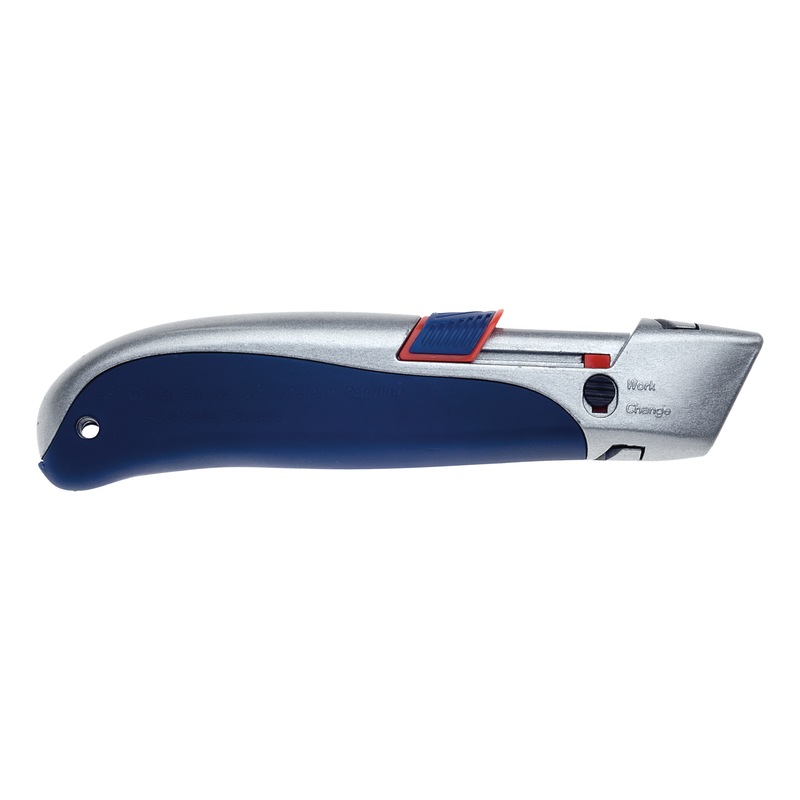 ORION Safety utility knife with aluminium housing and soft material support