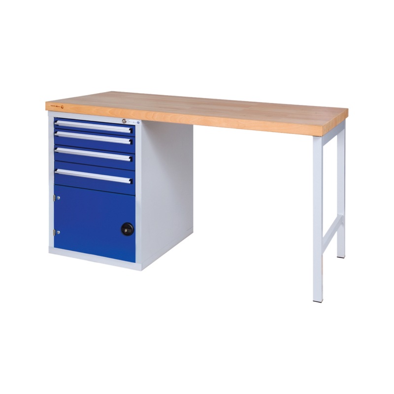 HK workbenches with undercounter cabinet | HAHN+KOLB