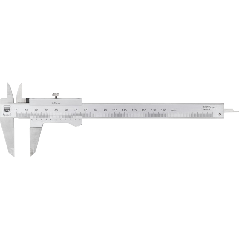 Vernier calipers 200 mm with locking screw vernier scale 0.02 mm