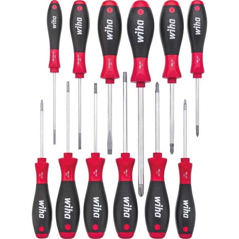 WIHA Schraubendreher Satz mit Rundklinge und SoftFinish-Griff online kaufen