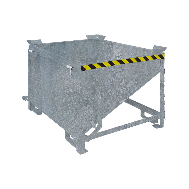 EICHINGER silo container with large pouring flap 300 litres hot-dip ...