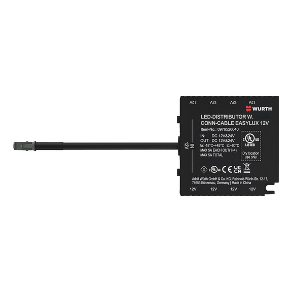 Buy LED distributor module w. conn. cable EASYLUX 12 V online | WÜRTH