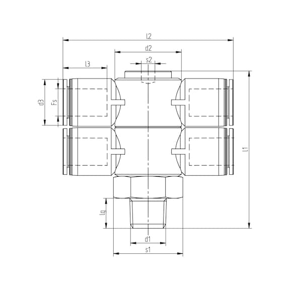 T-Verteiler 4-Fach mit Innen6KT R-Gewinde online kaufen