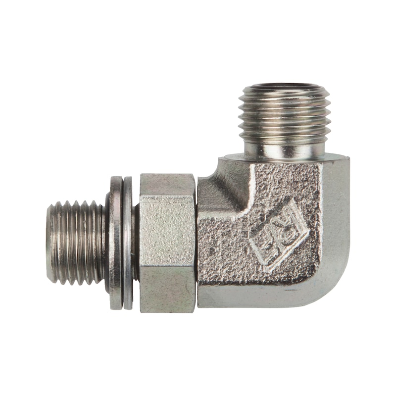 90° angle nipple, orientable, ORFS external cone / BSP external cone ...