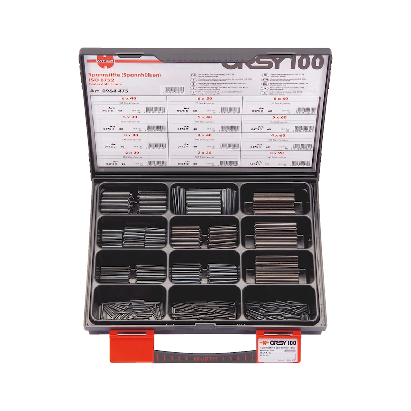 Buy ISO 8752 spring steel plain assortment 1100 pieces online