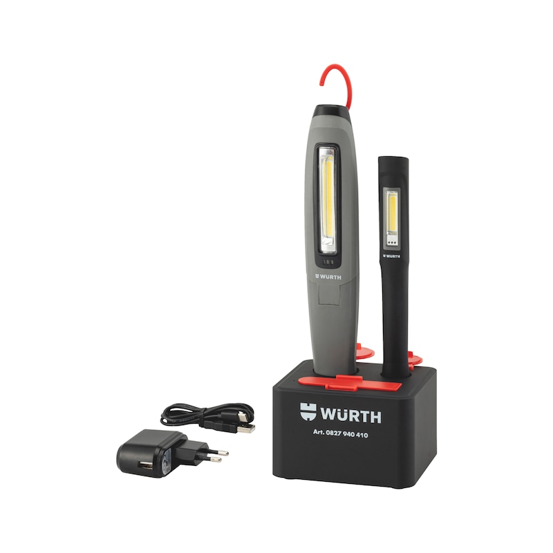 Buy Cordl. LED hand-held lamp WLH S&L w. char. station online