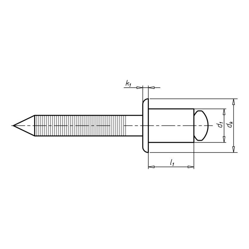 Buy Blind rivet dome head steel/steel SR high-strength online