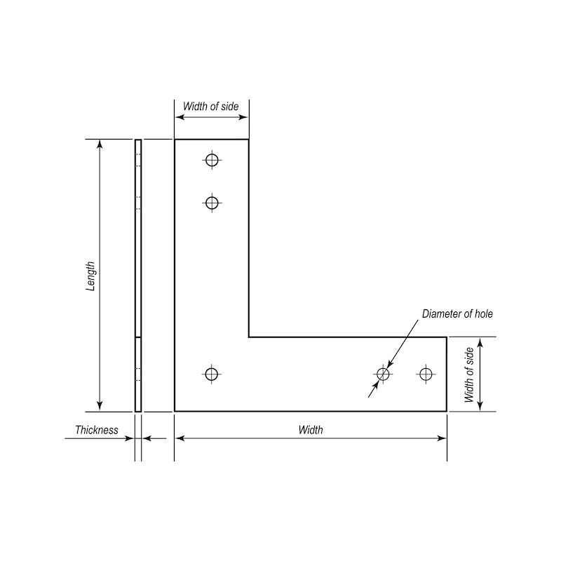 Buy Flat bracket L-shape online