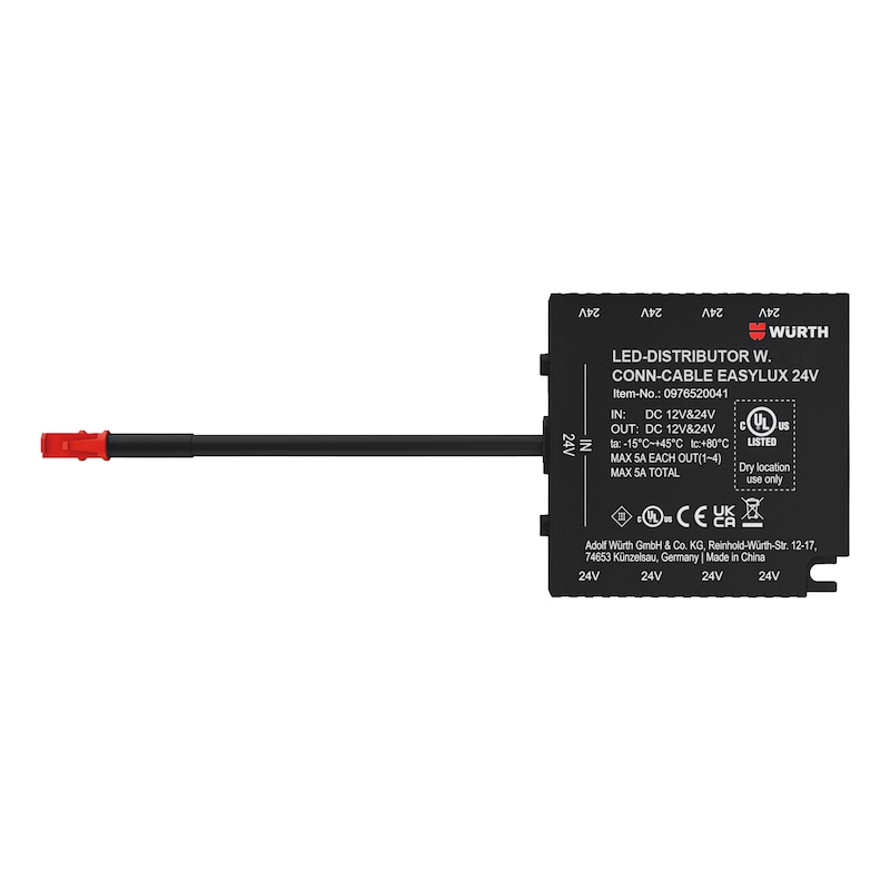 Buy LED distributor module w. conn. cable EASYLUX 24 V online | WÜRTH