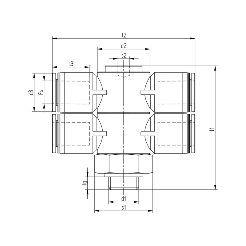 T-Verteiler 4-Fach mit Innen6KT G-Gewinde online kaufen