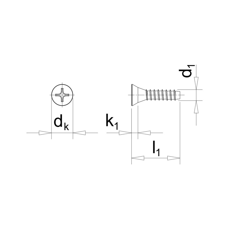 Buy DIN 7982 steel zinc ptd. counters. head H shape F online
