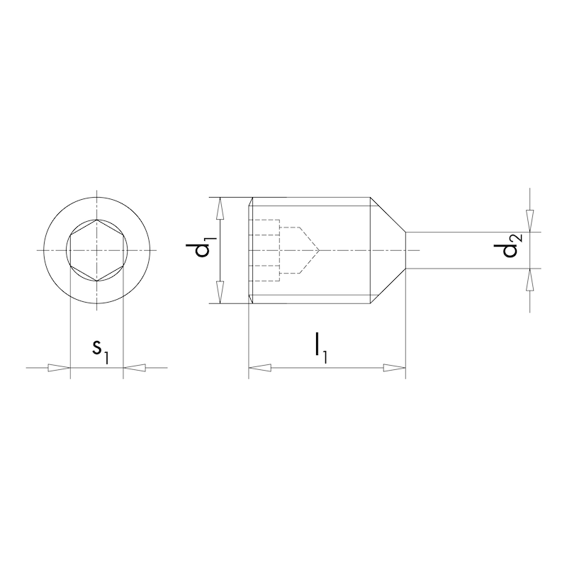 Grano DIN 914 ISO 4027 UNI 5927 Acciaio inox A2 21H - Würth Italia