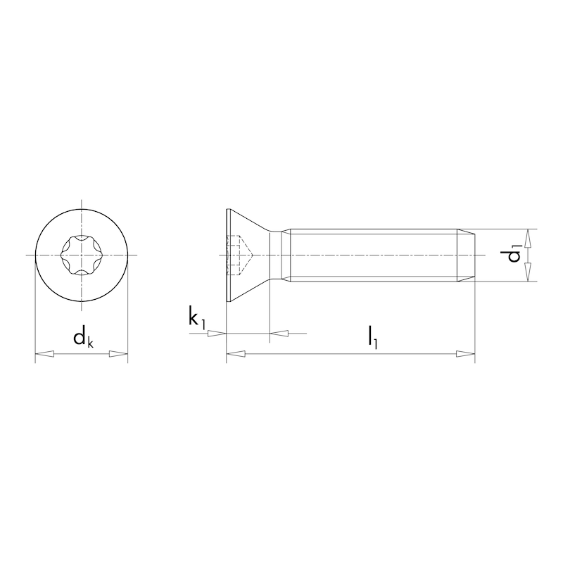 Vis autotaraudeuse GEFU filetage Taptite 2000 tête fraisée TX | WURTH