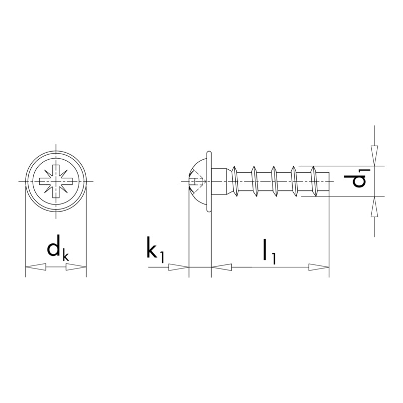 Vis pour plastique WÜPLAST TCB acier zingué 10.9 PZ WN 1411 | WURTH
