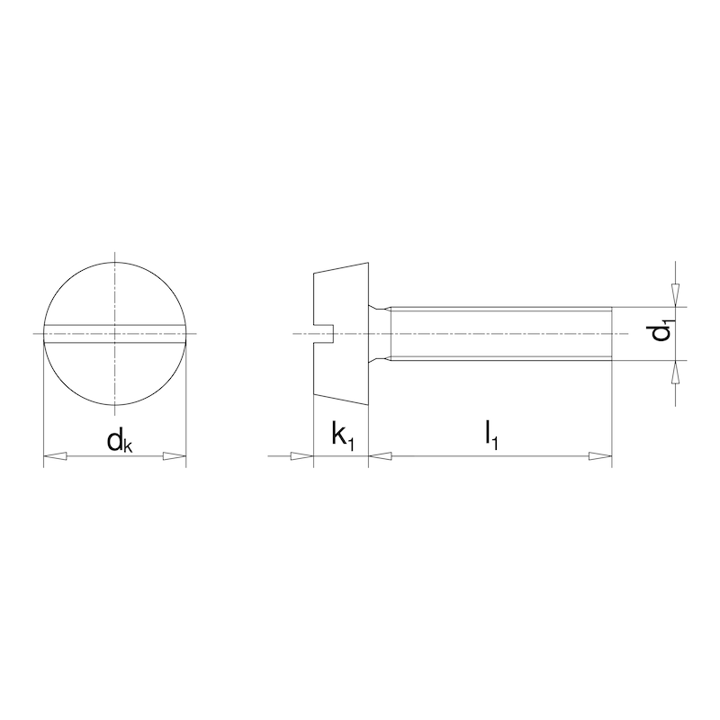 Buy DIN 84 brass, plain online