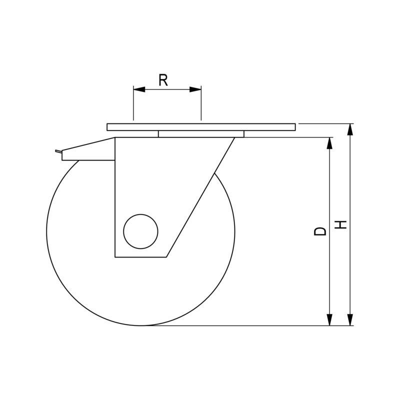 Buy Swiv machinery castor w/ lock. dev. traceless grey online