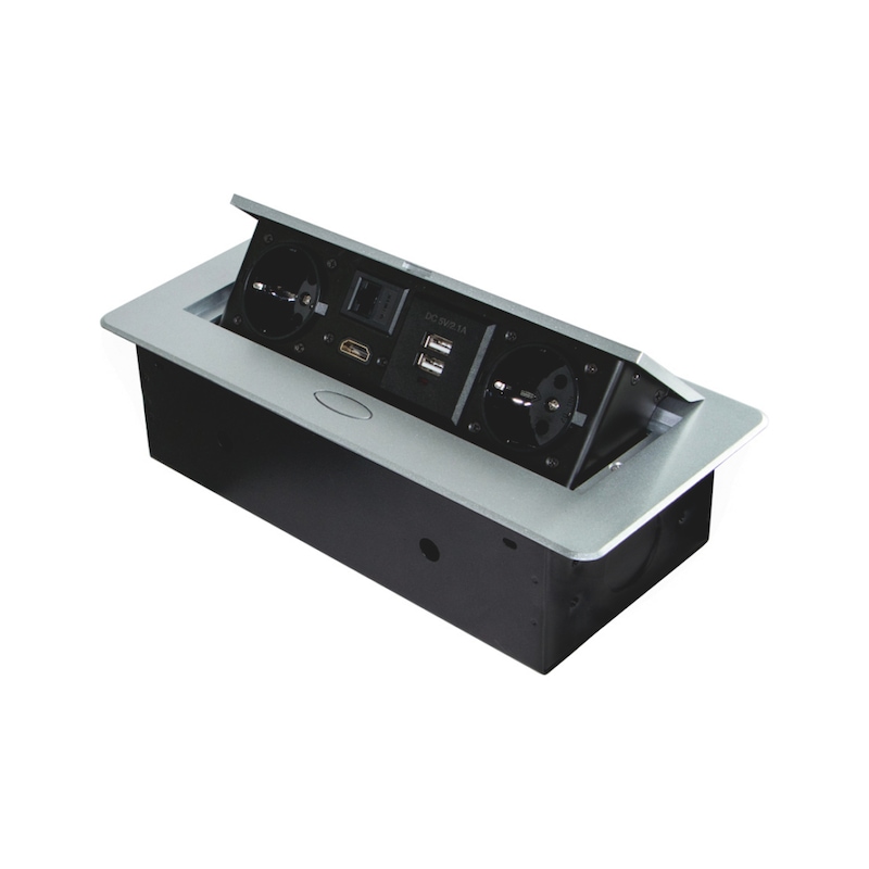 Buy Recessed multiple socket outlet, horizontal Emuca online