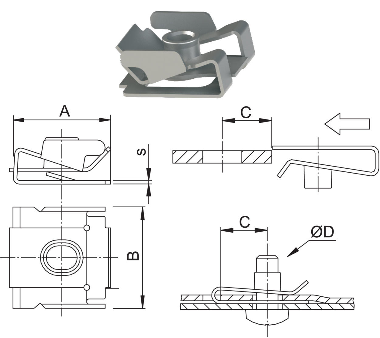 C01.01 Form_L - Blechmutter - IMS Verbindungstechnik