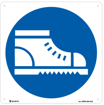 Sicherheitsschuhe tragen (Symbol)