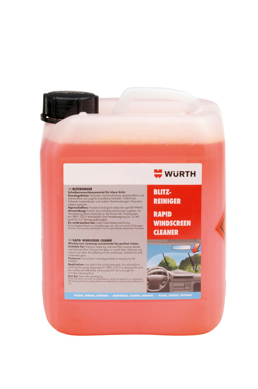 Rapid windscreen cleaner