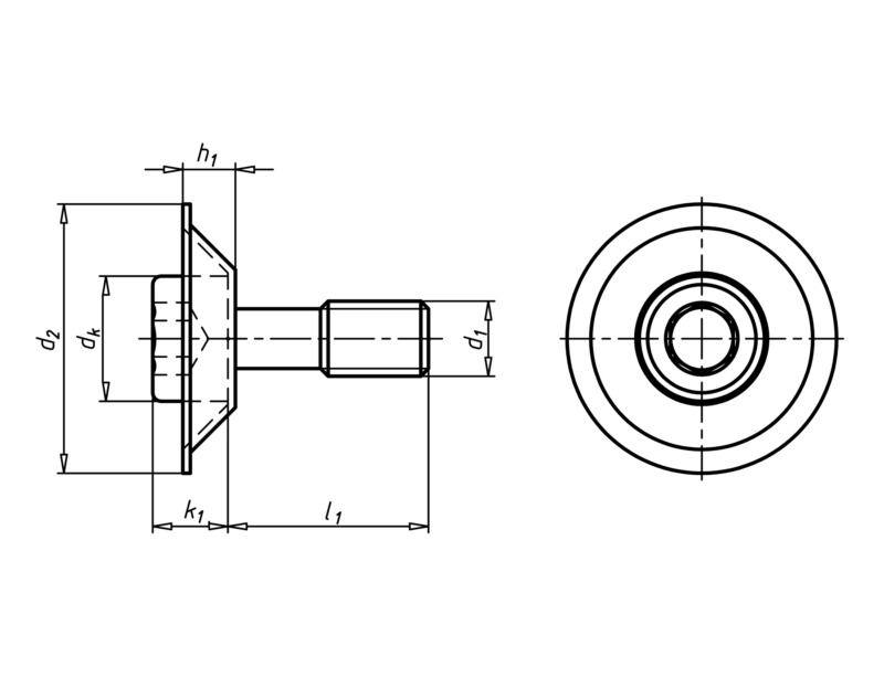 ISO 4762 ähnlich Edelstahl A2 blank mit Scheibe
