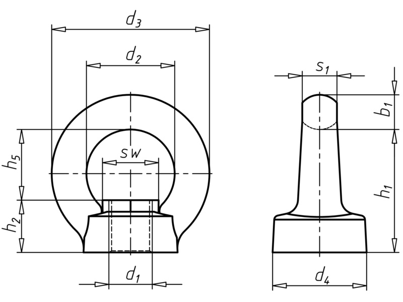 Ringmutter Stahl blank 360 Grad drehbar | WÜRTH