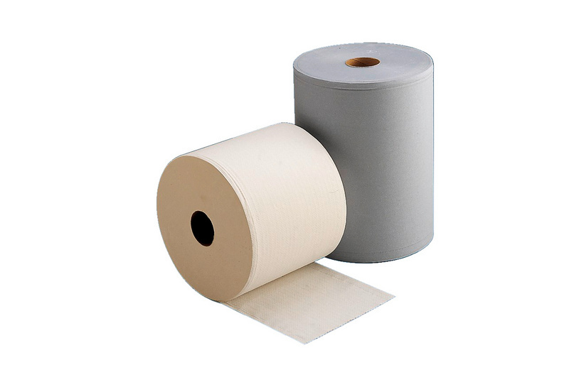 Cleaning paper rolls, recycled paper
