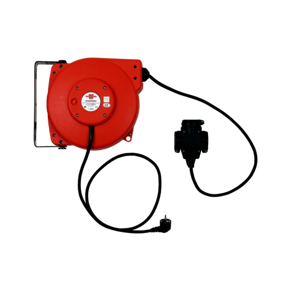 Elektro-Kabelaufroller 230 V mit 3-fach Steckdose