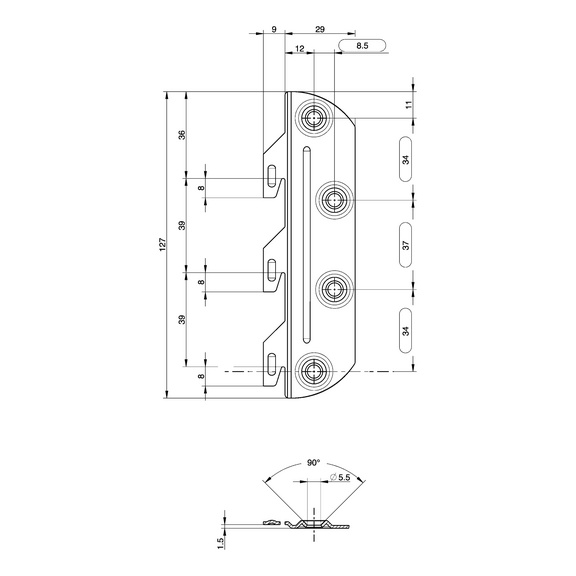 Ferrure de lit à accrocher