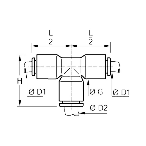 Plastic T-plug-in connectors
