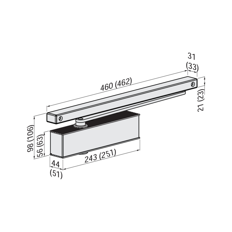 Türschließer GTS 630 mit Gleitschiene online kaufen | WÜRTH