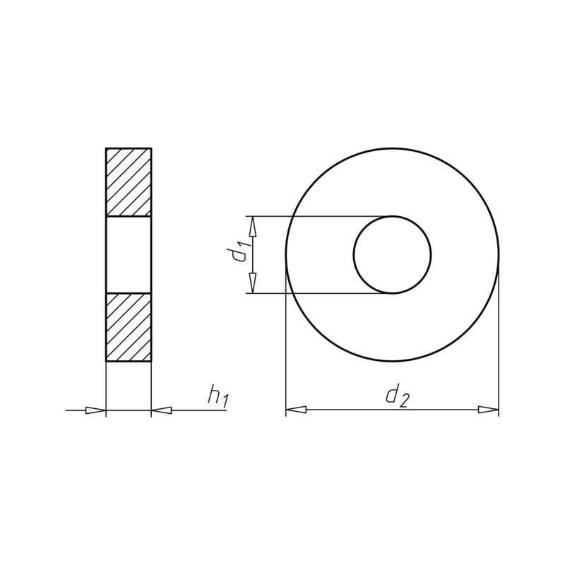 Distanzscheibe Stahl blank Toleranz nach DIN 522 online kaufen